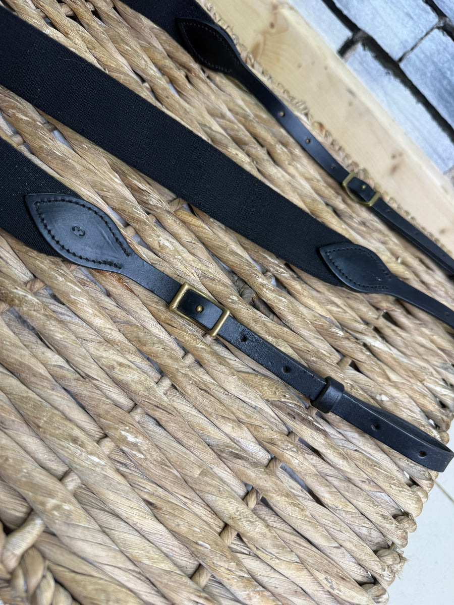S/H Elasticated V-Check SJ Breastplate - Full - Black/Brass – Aberwiel ...