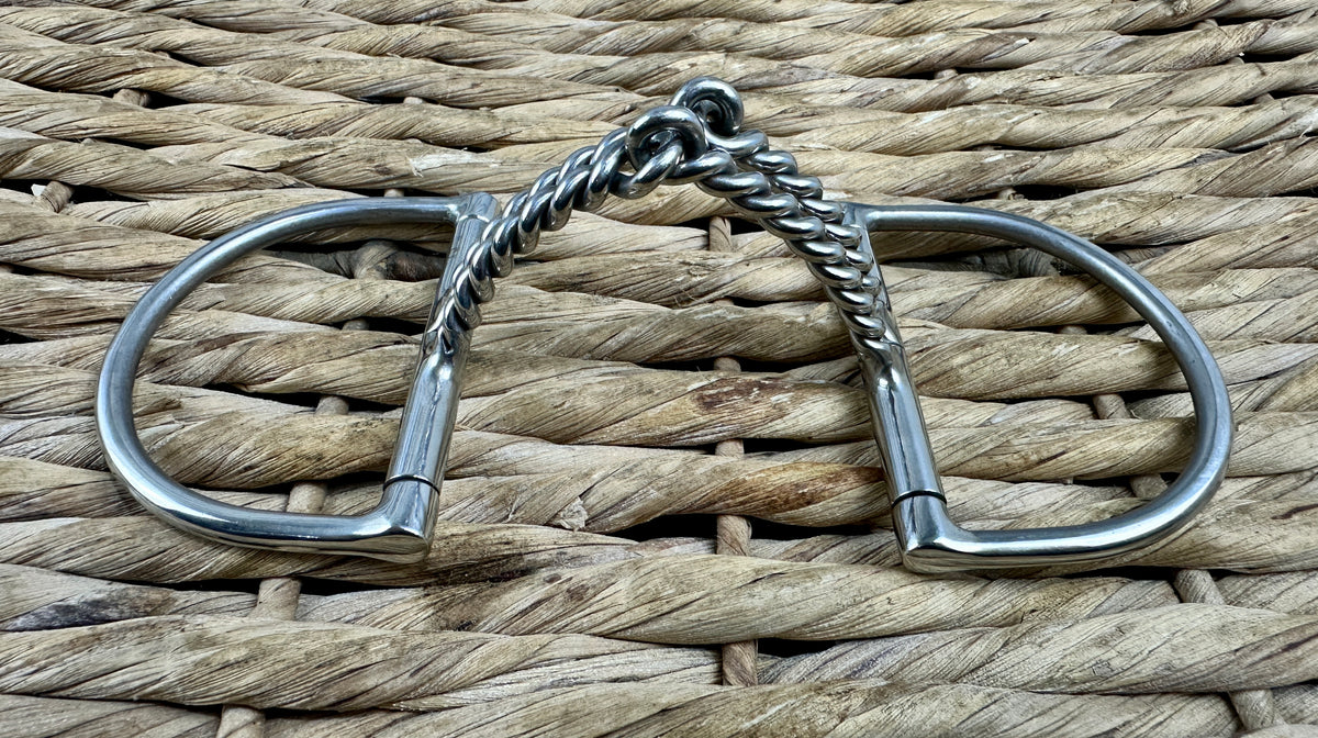 5” Double Twisted Wire Curved Mouth Dee Snaffle Bit – Aberwiel Saddlery
