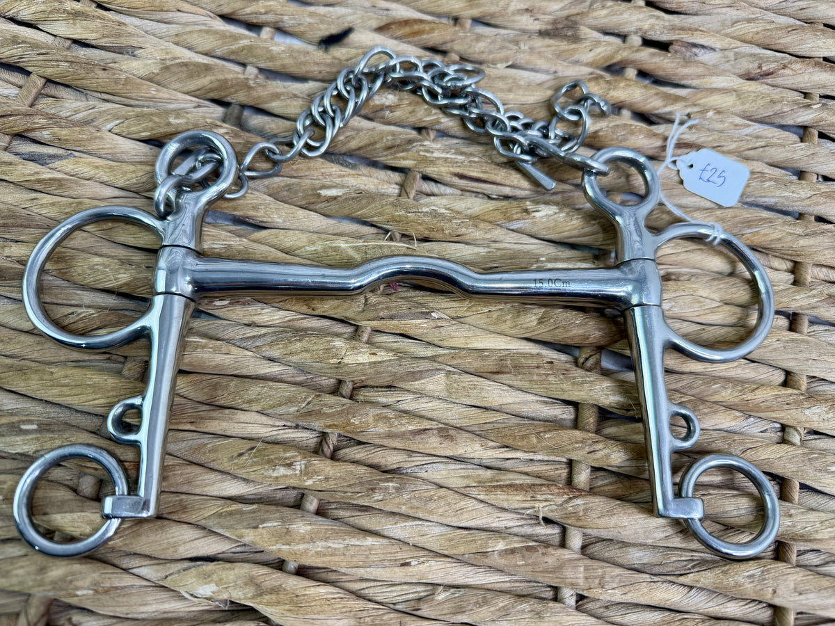6” Low Port Mouth Pelham & Curb Chain – Aberwiel Saddlery